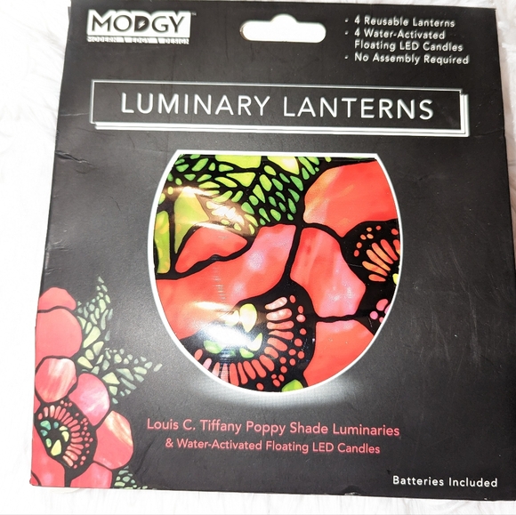 MODGY | Accents | Modgy Luminaries Set Of 4 Louis C Tiffany Poppy Nwot ...